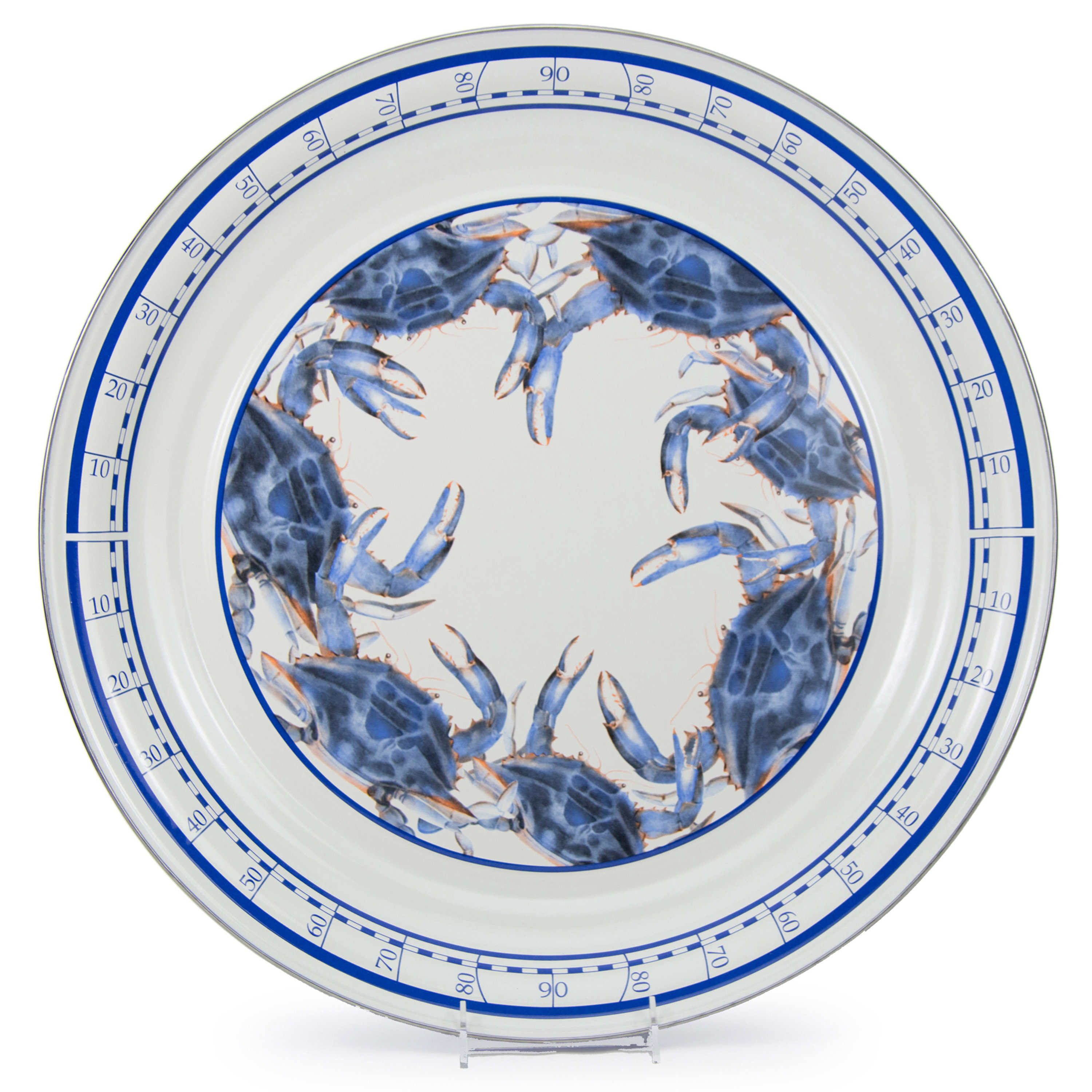 Golden Rabbit Blue Crab 20" Platter | Wayfair