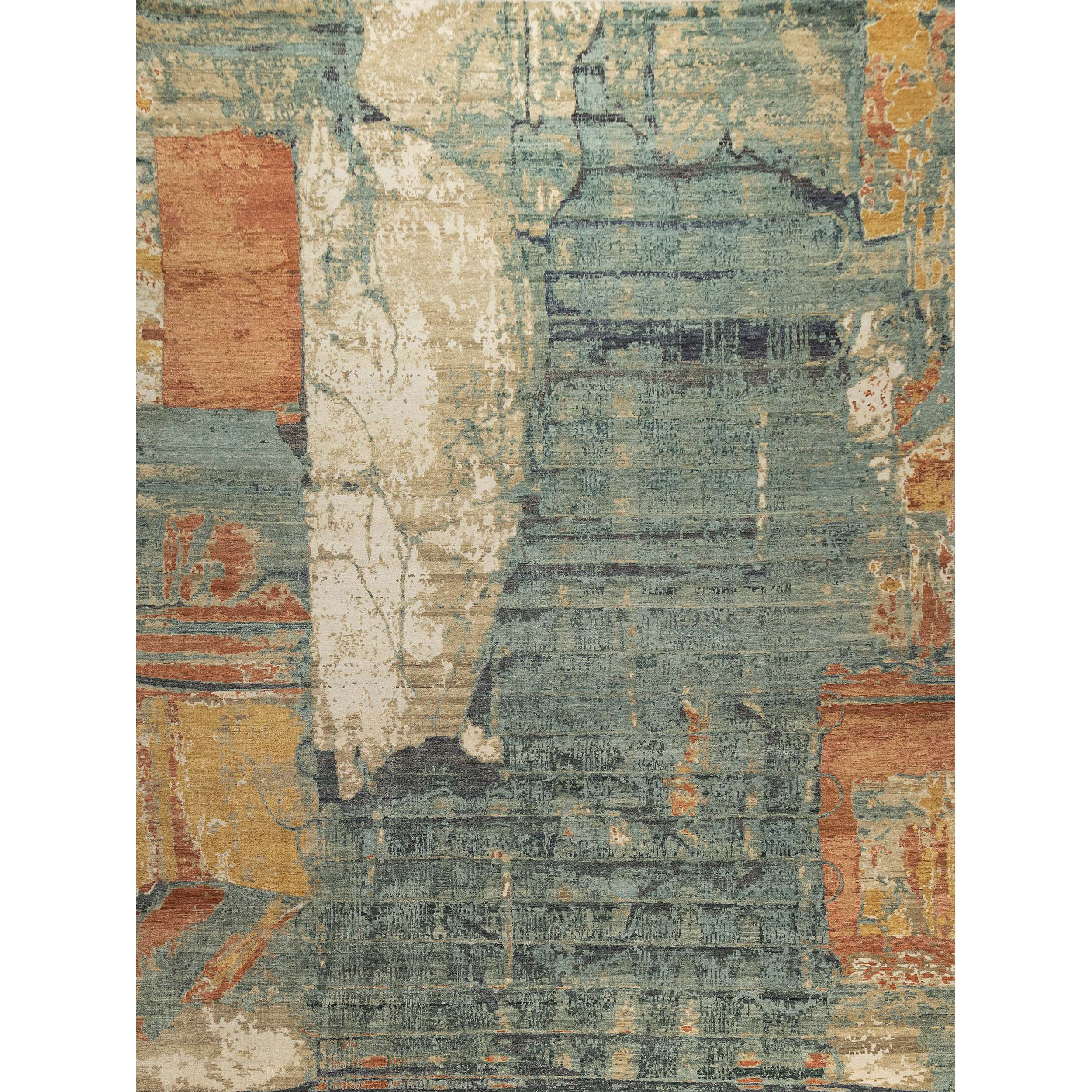 Bokara Rug Co., Inc. High-Quality Hand-Knotted Sage And Rust Area Rug ...