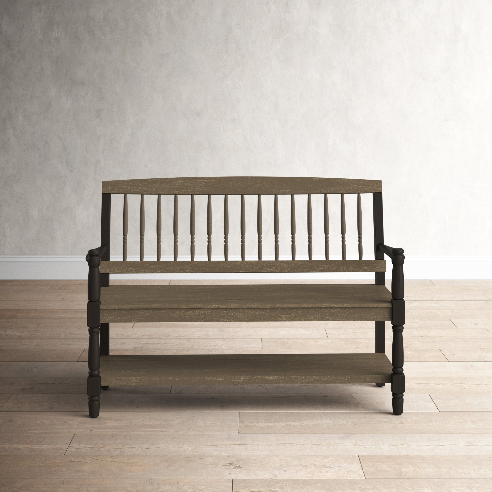 Birch Lane™ Dwayne Solid Wood Shelves Storage Bench & Reviews | Wayfair