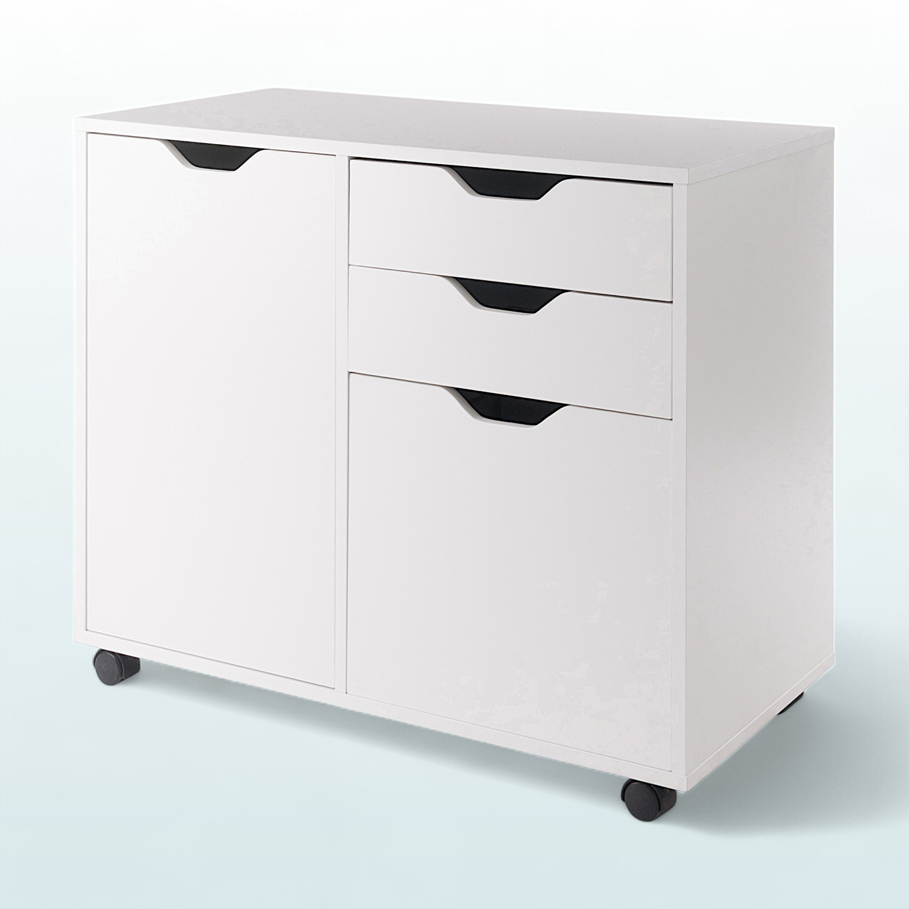 Latitude Run® Sarvis 2-Section Mobile Filing Cabinet | Wayfair