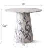 Ivy Bronx 35" Faux Marble Small Round Pedestal Dining Table & Reviews ...
