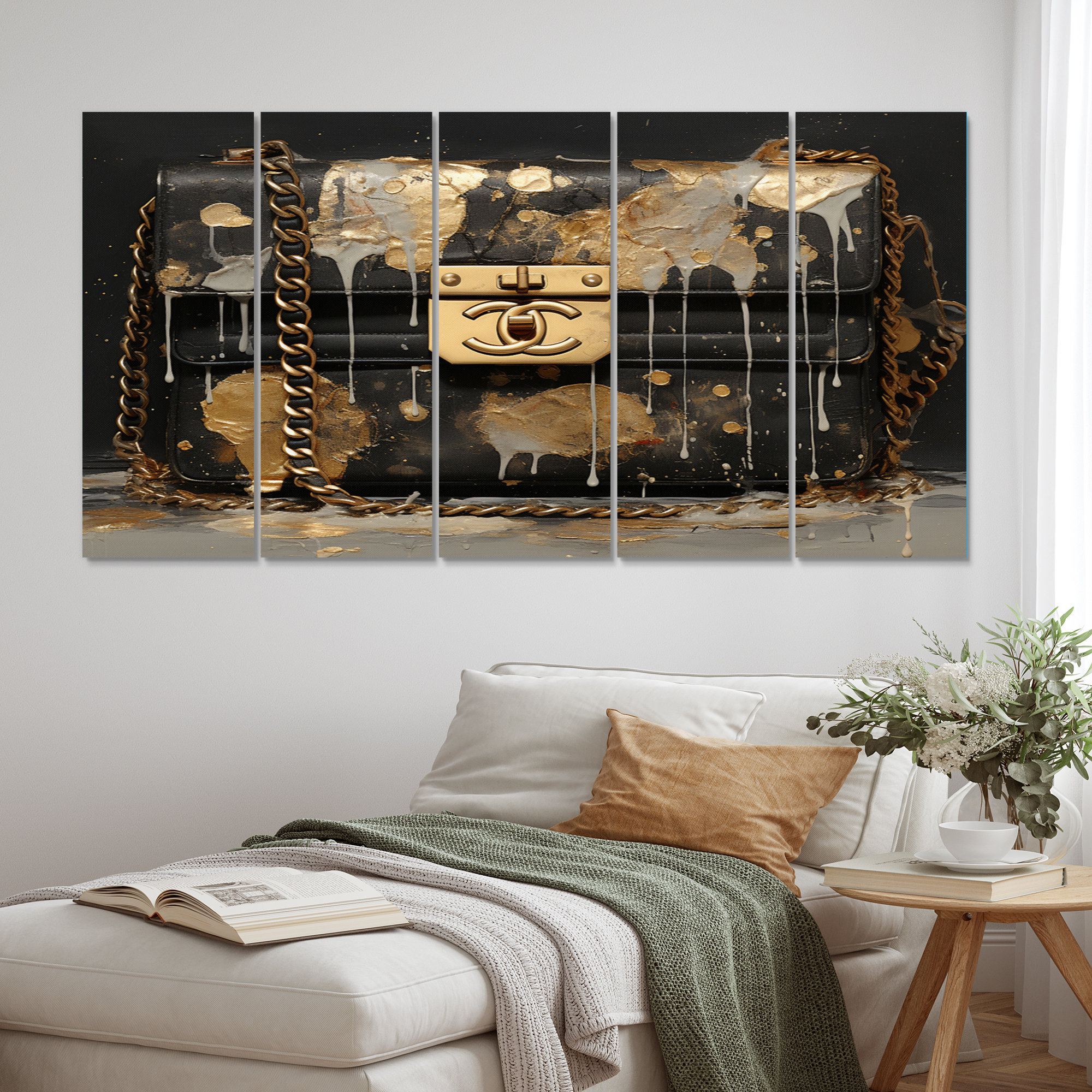 Mercer41 Minimalism Cc Bag Designer II On Canvas 5 Pieces Print | Wayfair