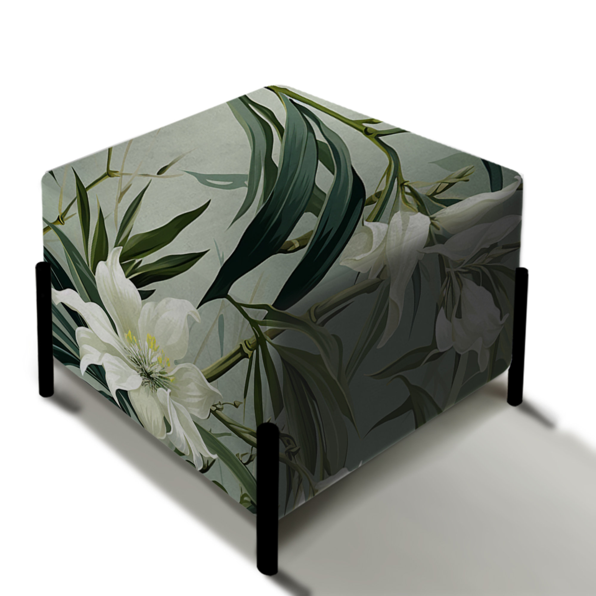 Design Art Bamboo Elegance Tropical Pattern II - Tropical Square ...
