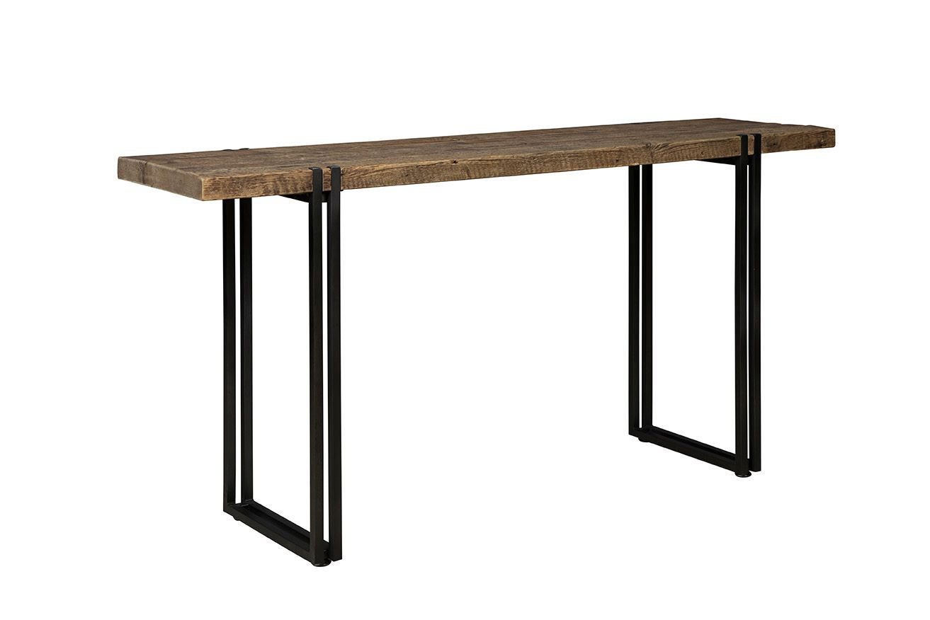 17 Stories Sherwood 63" Wide Reclaimed Pine Console Table, Brown | Wayfair