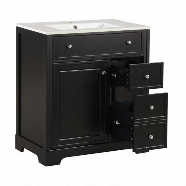 Mercer41 30" Bathroom Vanity With Sink Top, Bathroom Vanity Cabinet ...