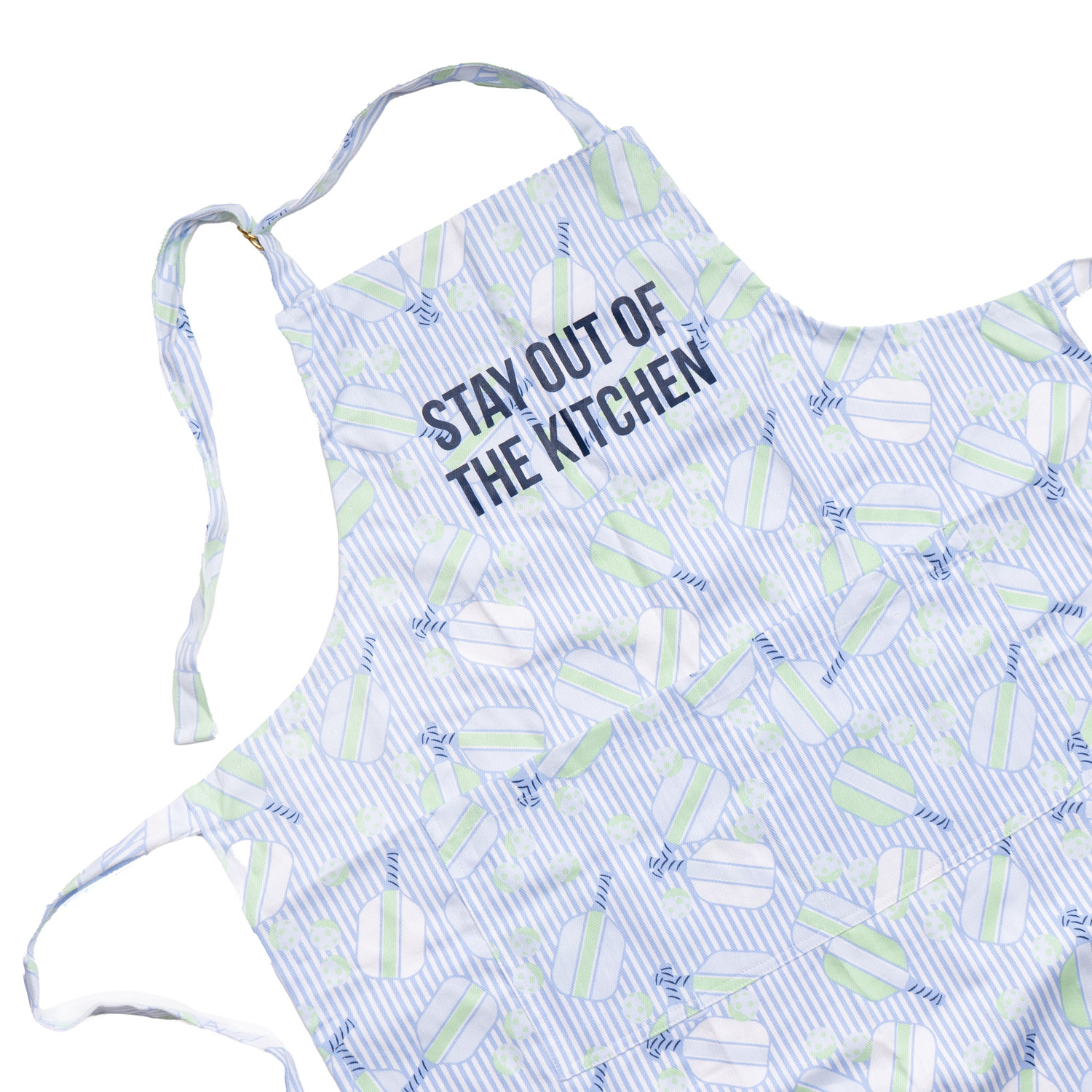 Prep & Savour Blue Pickleball Stripe Apron | Wayfair