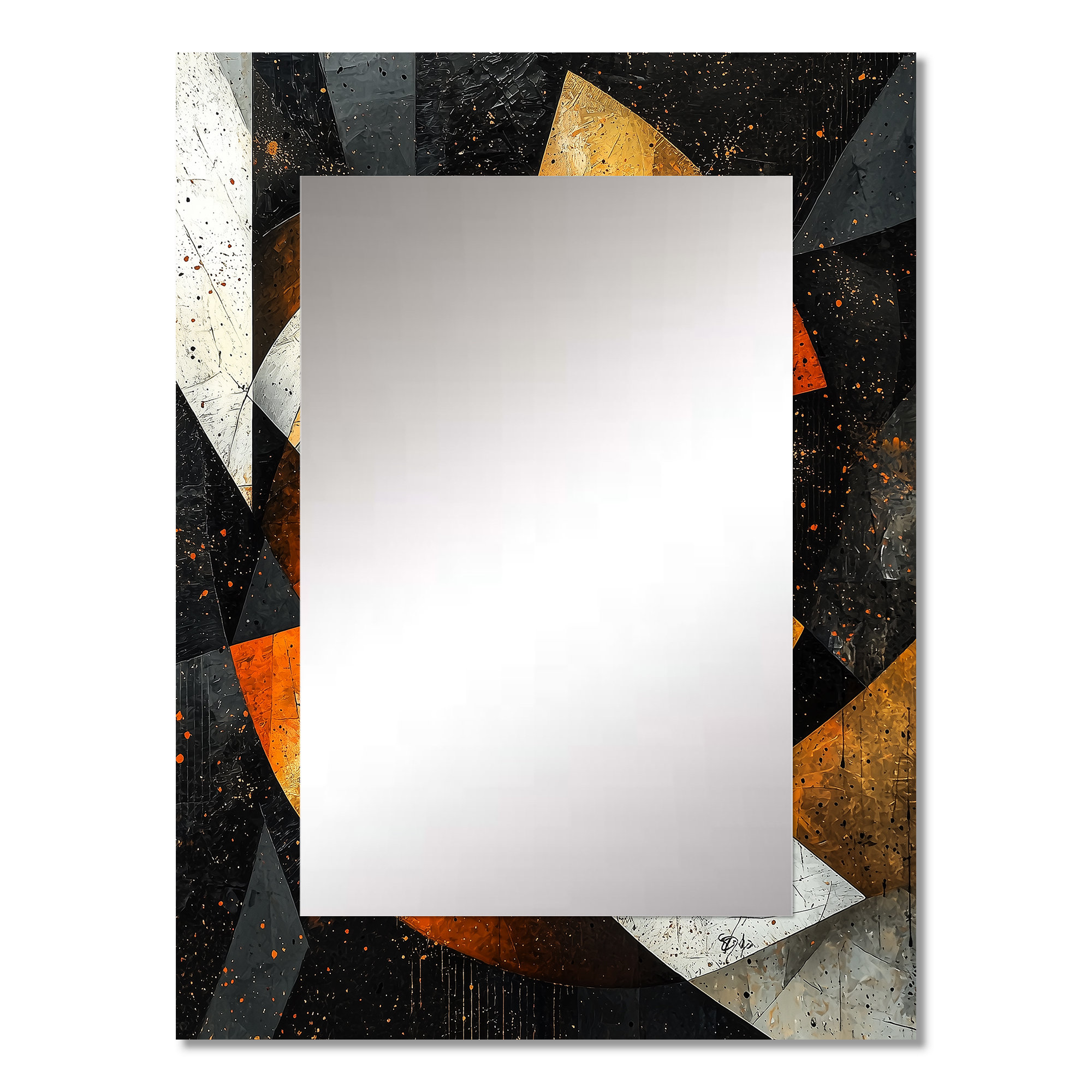 Ivy Bronx Black Yellow Fragmentation Abstract Shapes IV - Abstract ...