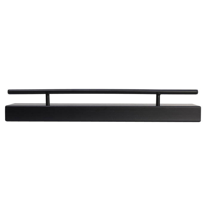 Melannco Distressed Black 24-inch Railing Shelf & Reviews | Wayfair