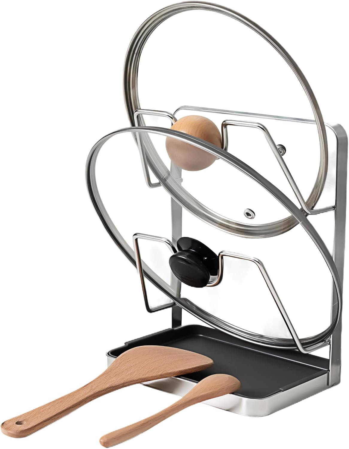 Prep & Savour 304 Stainless Steel Pot Lid Holder While Cooking,Silver ...