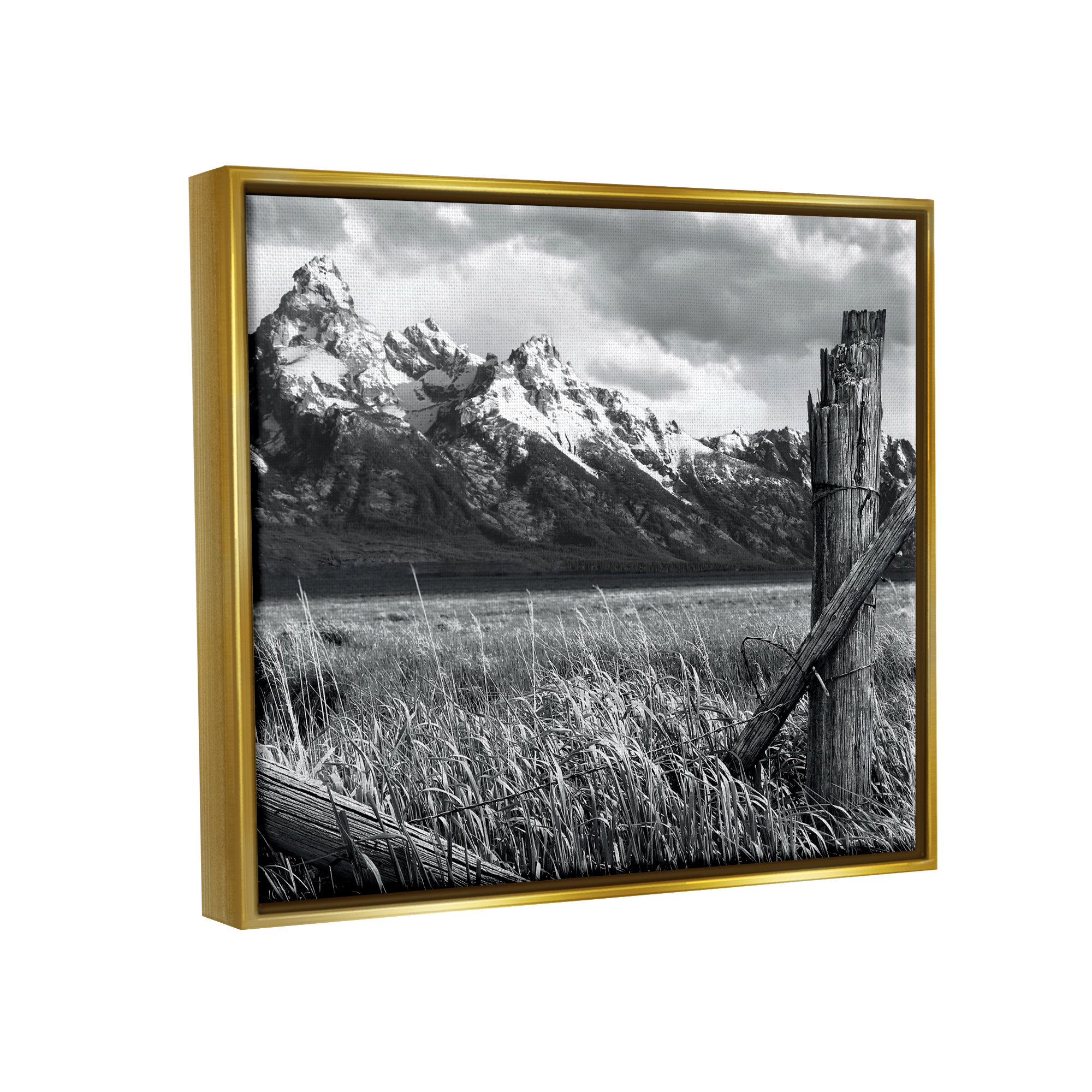 Millwood Pines Grassland Fence Photography Framed On Canvas by Steve ...