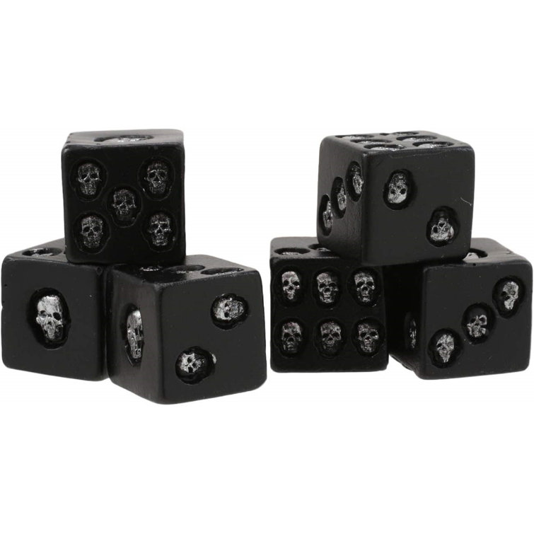The Holiday Aisle® Cube Skull Face Gaming Dice Collectible Set | Wayfair