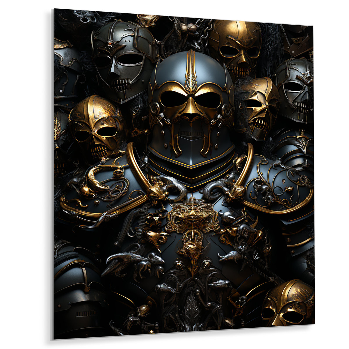 Trinx Medieval Knights Armor 3 - Military Metal Wall Art | Wayfair