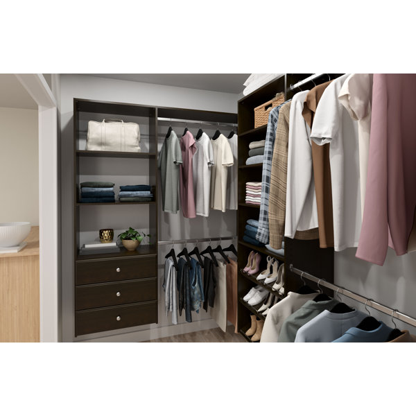 Dotted Line™ Liz 36'' - 60'' Closet System (Can Be Cut To Fit ...