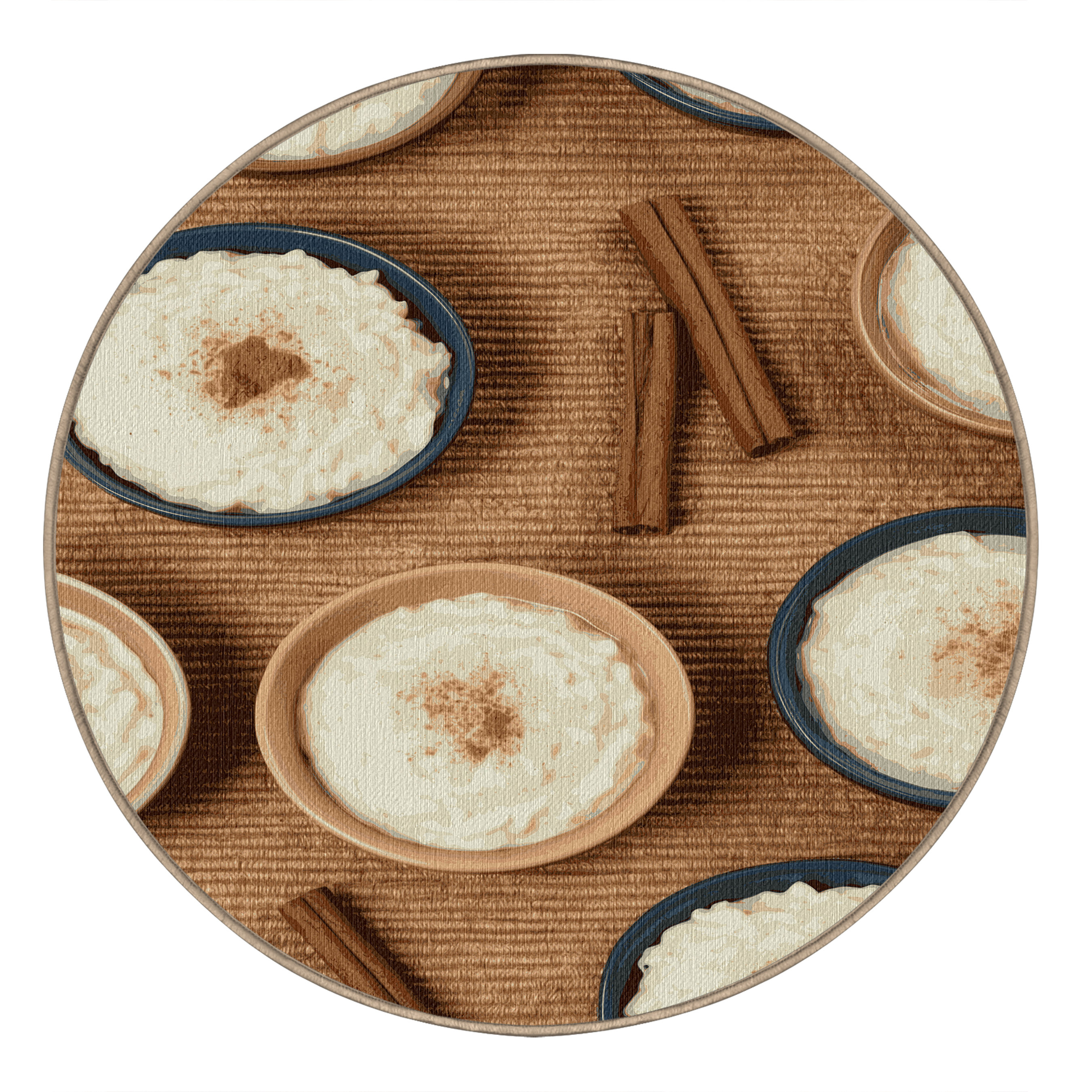 One Allium Way® Washable Rice pudding Desserts Area Rug | Wayfair