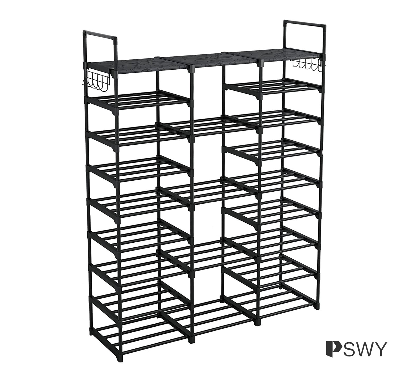 Rebrilliant 9-Tier 54 Pair Stackable Shoe Rack | Wayfair