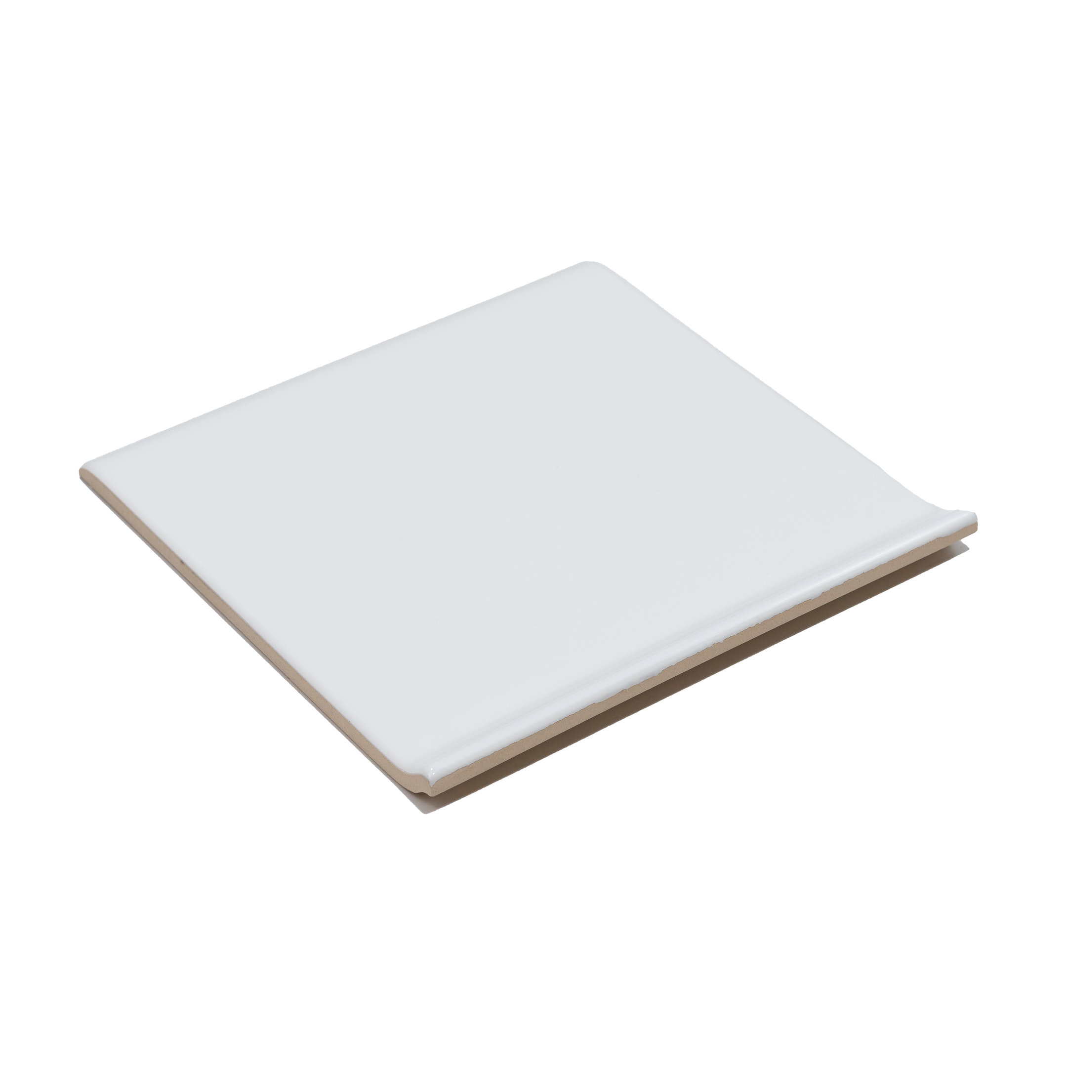 Qube Tiles Shades 6" x 6" Glossy Cove Base Tile Trim in White & Reviews ...