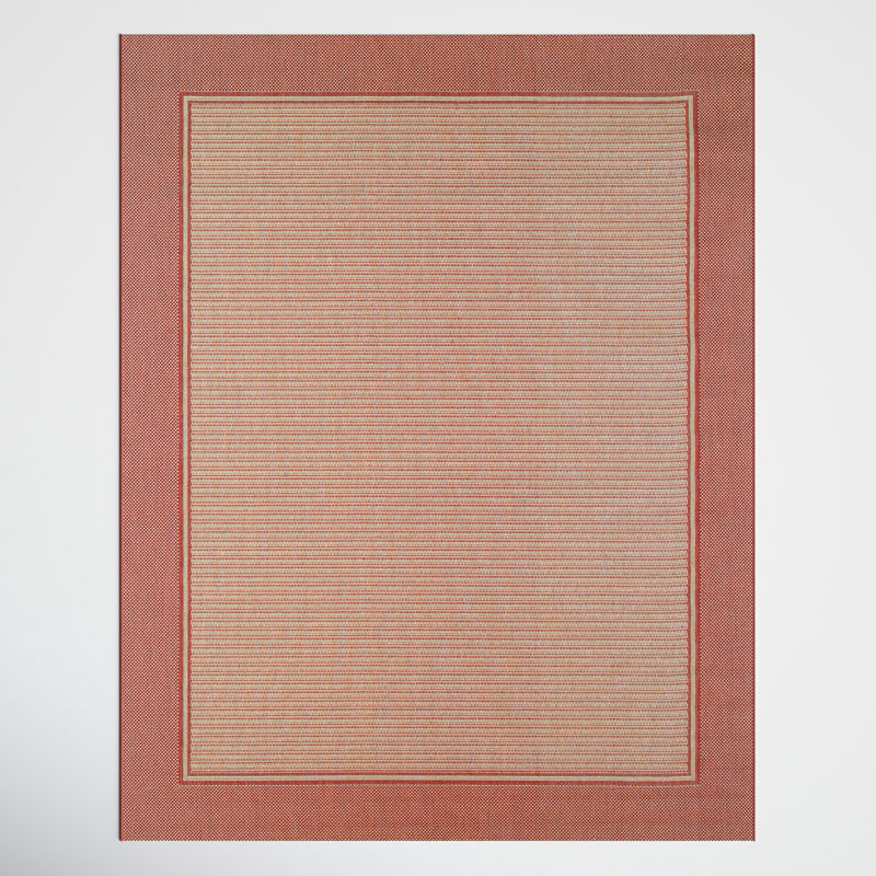 Birch Lane™ Daniels Brick Red/Tan Indoor/Outdoor Area Rug & Reviews ...