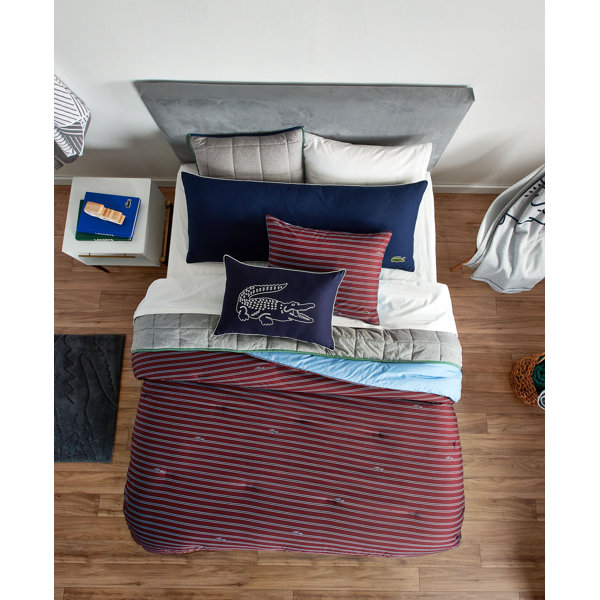 Lacoste Lindenwood Comforter Set, Red & Reviews | Wayfair