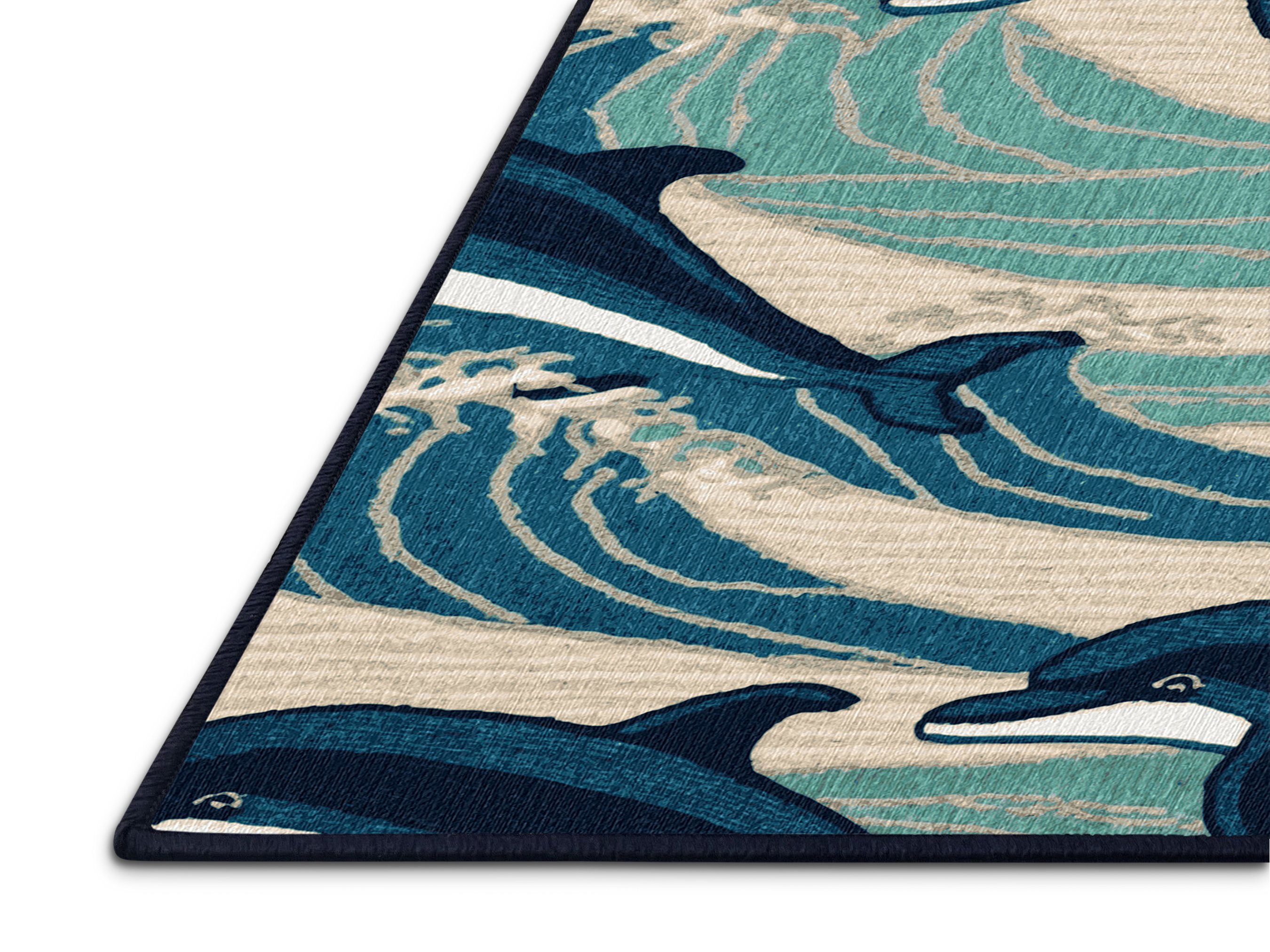 Longshore Tides Washable Dolphins Nautical Area Rug | Wayfair