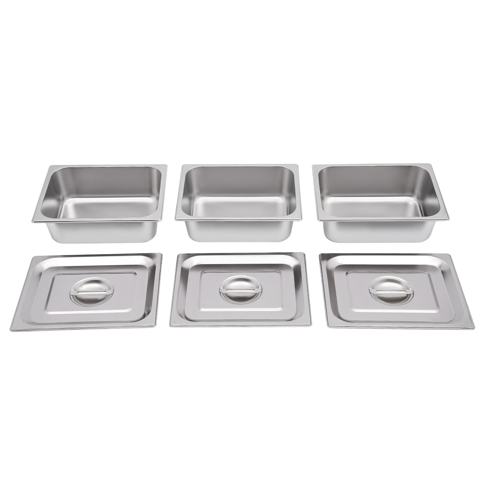 Prep & Savour 4.5L/4.23qt Steam Table Plates Stainless Steel Restaurant ...