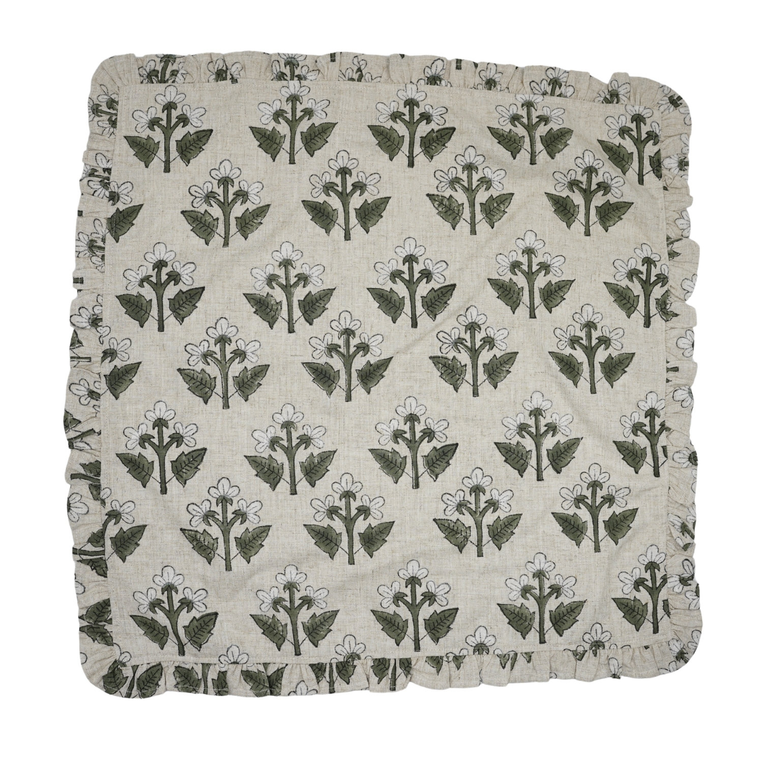 Fabdivine Artistic Hand Print set of 12 Elegant Frill Napkin Decorative ...