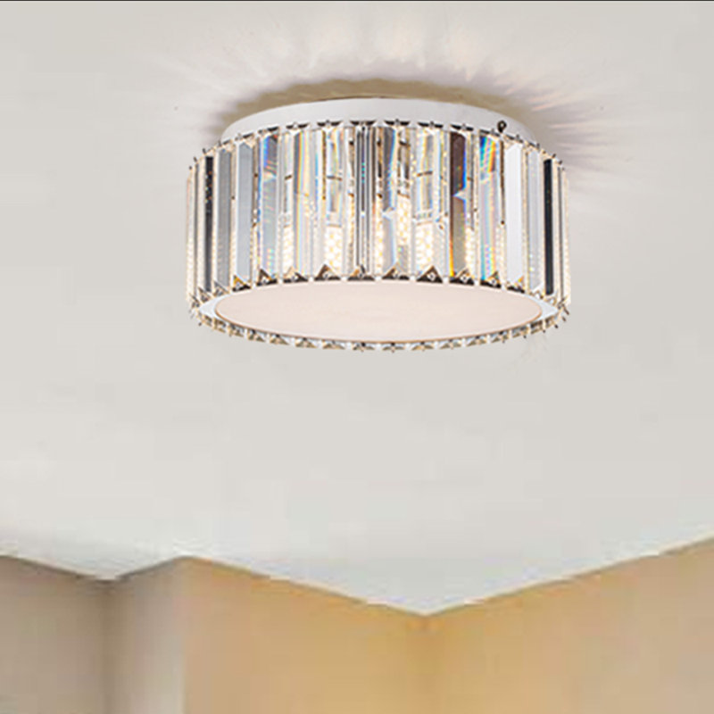 Mercer41 Selorm Crystal Semi Flush Mount | Wayfair