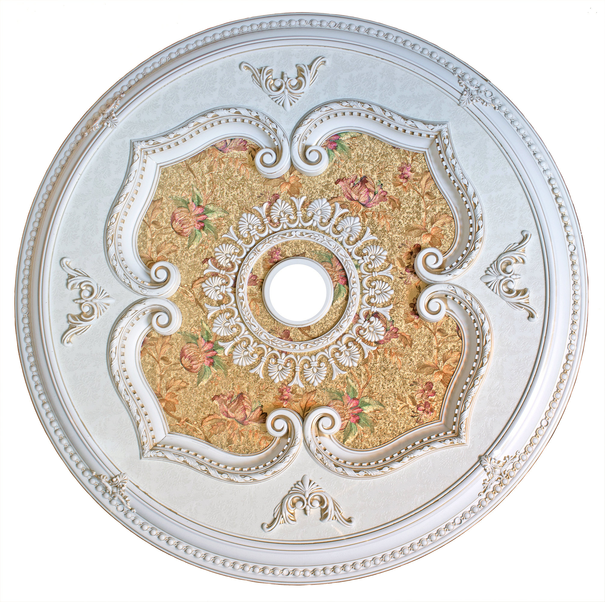 Artistry Lighting Round White Ceiling Medallion | Wayfair