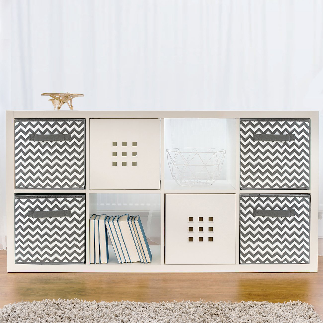 Sorbus 6 Pack 11" Foldable Fabric Storage Cube Bins with Handles in ...