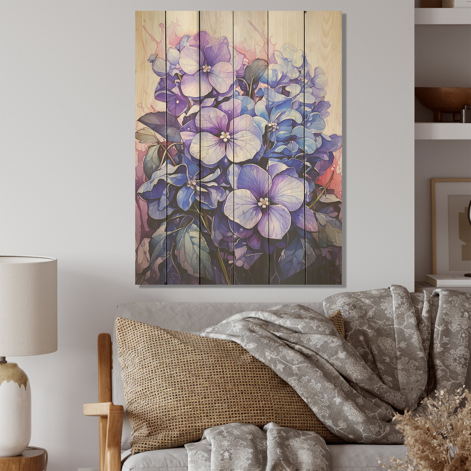 Ophelia & Co. Violets Surreal Enchantment - Violets Wood Panel Wall Art ...