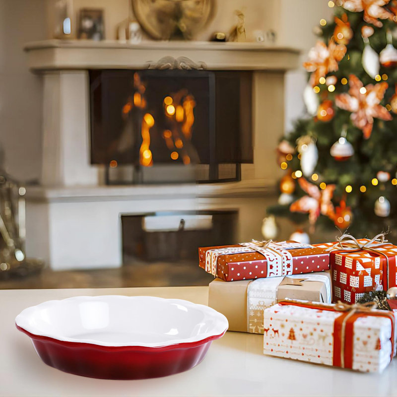 SHUNNUOMAOYI Deep Pie Pan, Ceramic Corrugated Pie Pan, Suitable For ...