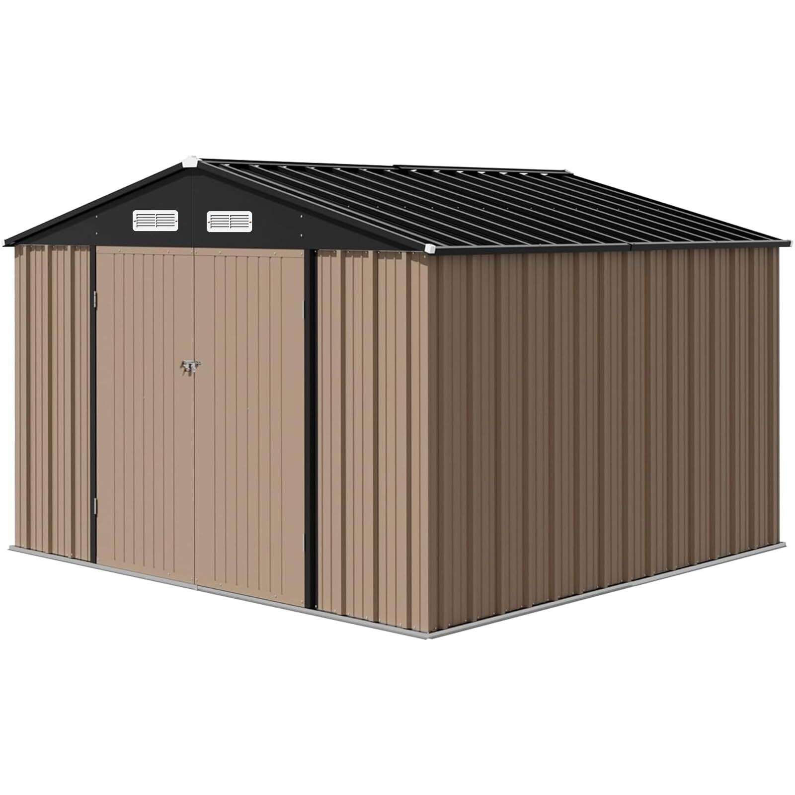 babevy 7 ft. W x 12 ft. D Metal Storage Shed | Wayfair
