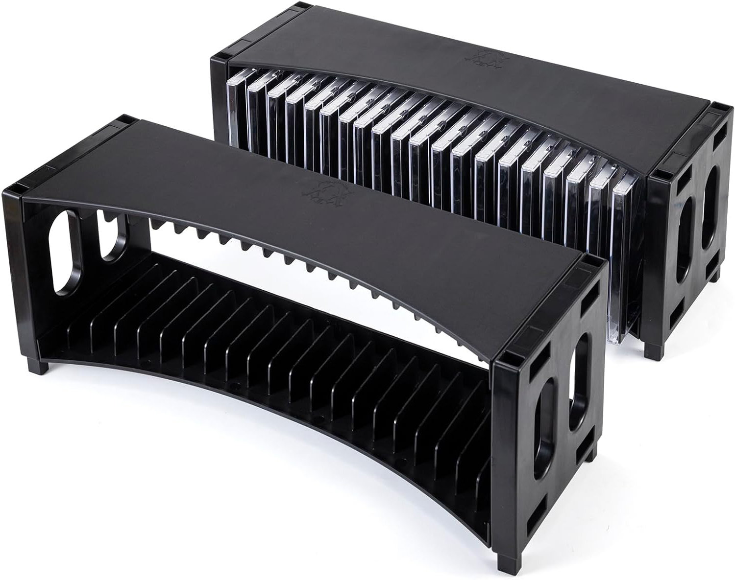 Rebrilliant 2 Pack CD Storage Organizer Can Hold 40 Slim CD Jewel Case ...