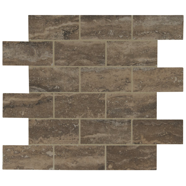 MSI Veneto Noce 2" X 4" Polished Porcelain Mosaic Floor & Wall Tile ...