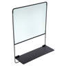 Gracie Oaks Dewan Metal Square with Shelves Accent Mirror | Wayfair