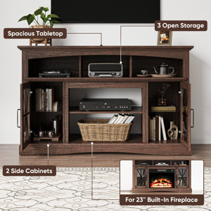 Laurel Foundry Modern Farmhouse® Visconti LED Farmhouse Media Console ...