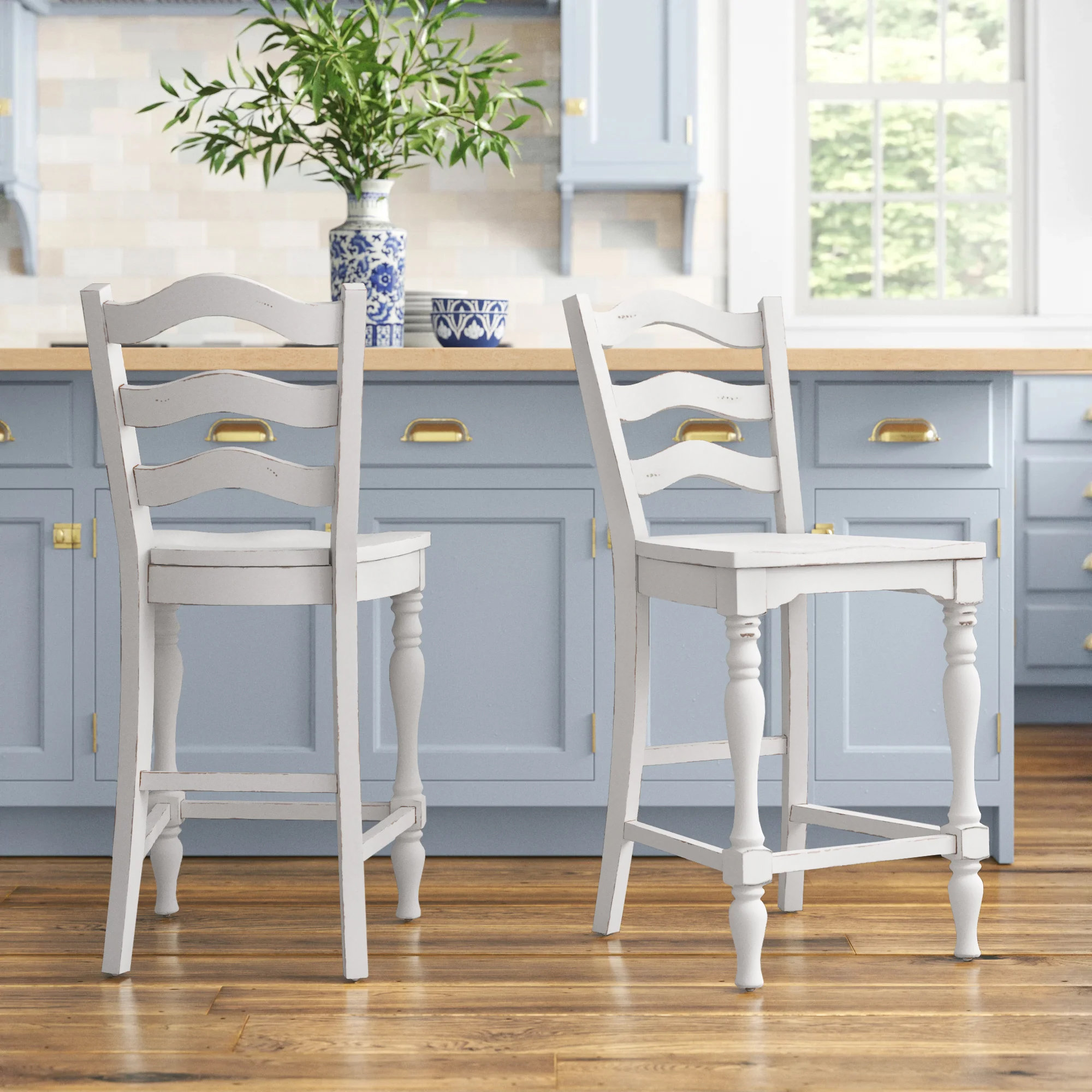 Laurel Foundry Modern Farmhouse® Colchester Ladder Back Counter Chair ...