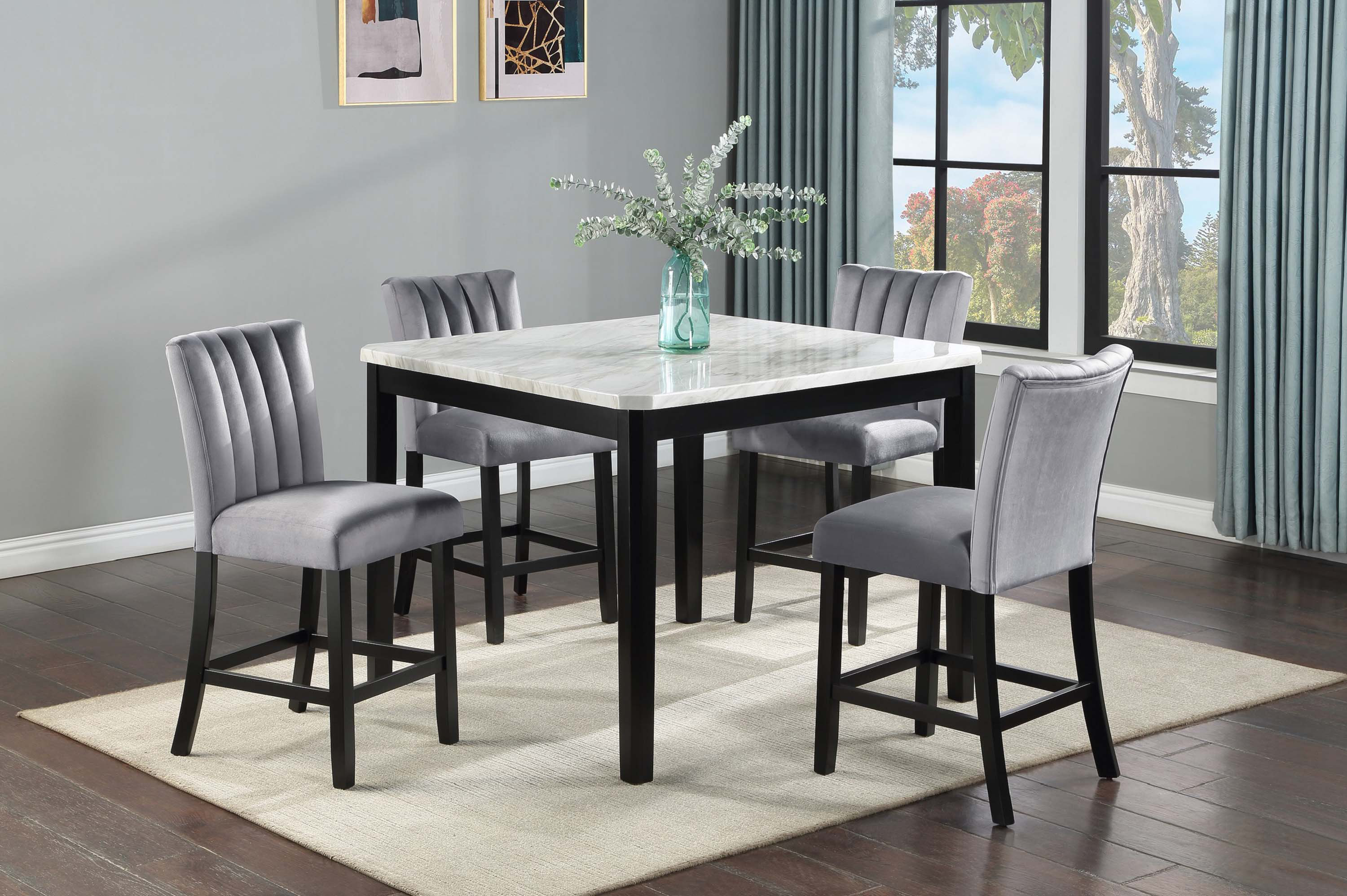 Red Barrel Studio 5-Piece Contemporary Counter Height Dining Set Square ...