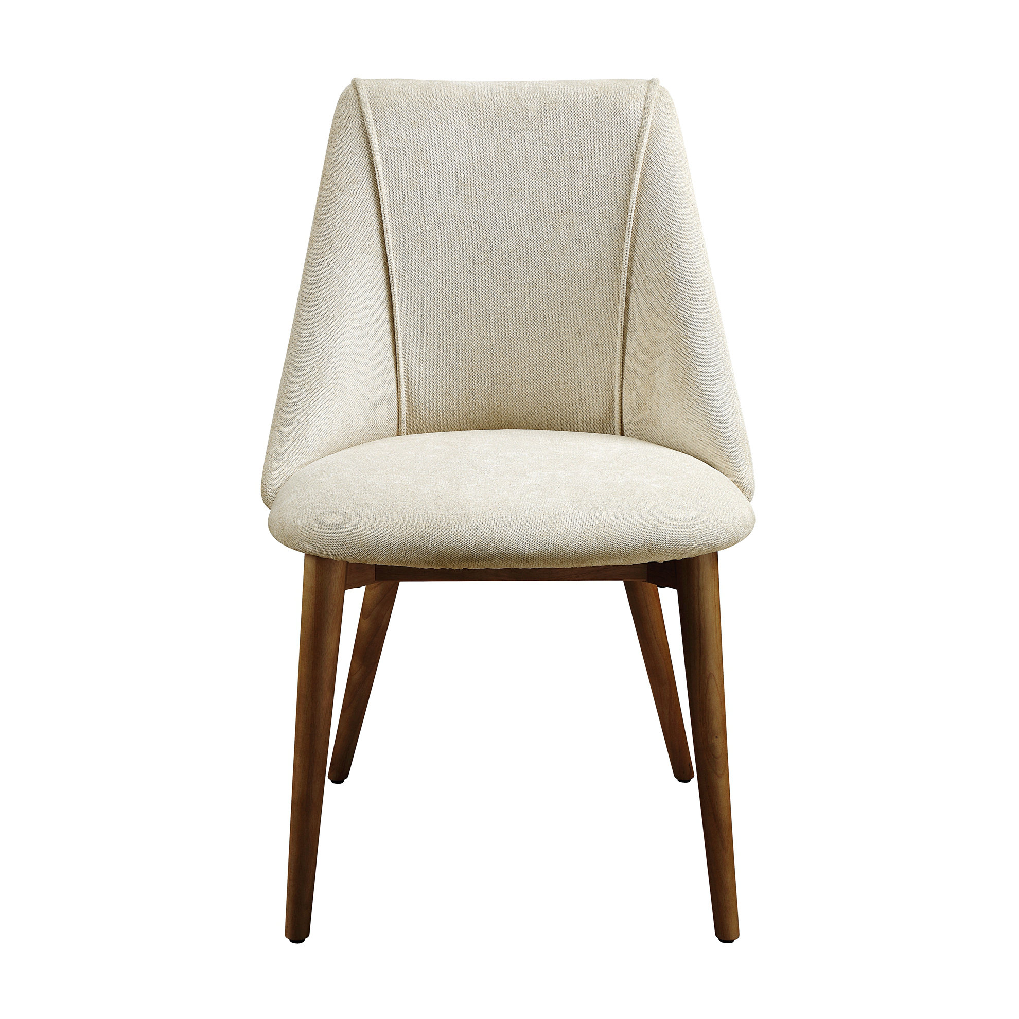 George Oliver Set Of 2 Willene Beige Microfiber Side Chairs, Modern And Comfortable Dining Room ...