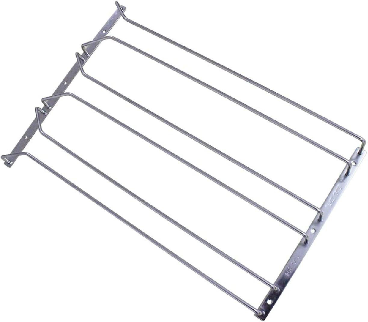 Prep And Savour 45 Cm Stainless Steel Wine Glass Holder Rack Chrome Wine Glass Holders Under