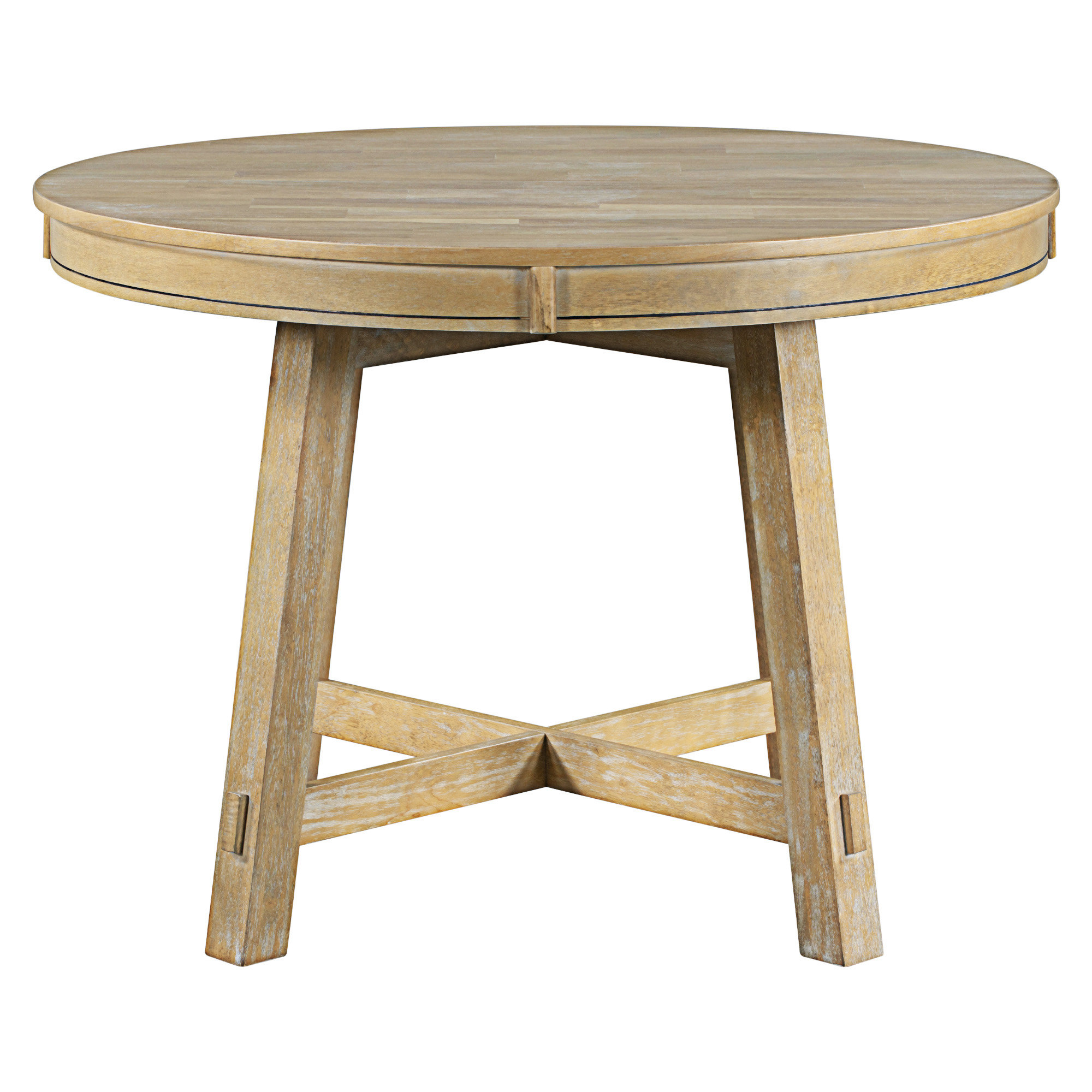 Ophelia & Co. Farmhouse Round Extendable Dining Table With 16" Leaf ...