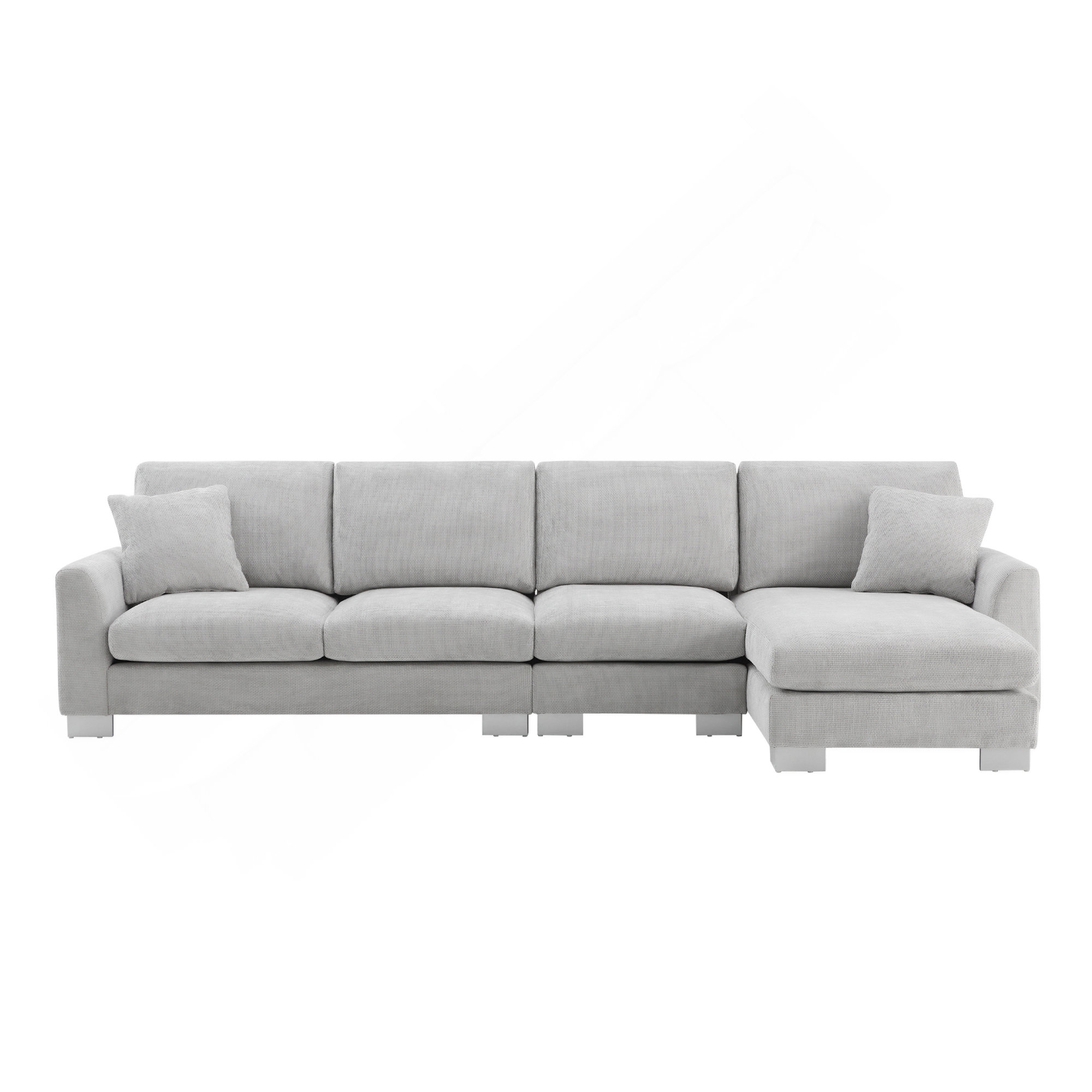 Wrought Studio™ 119*55" Modern Oversized Sectional Sofa,L-Shaped Luxury ...