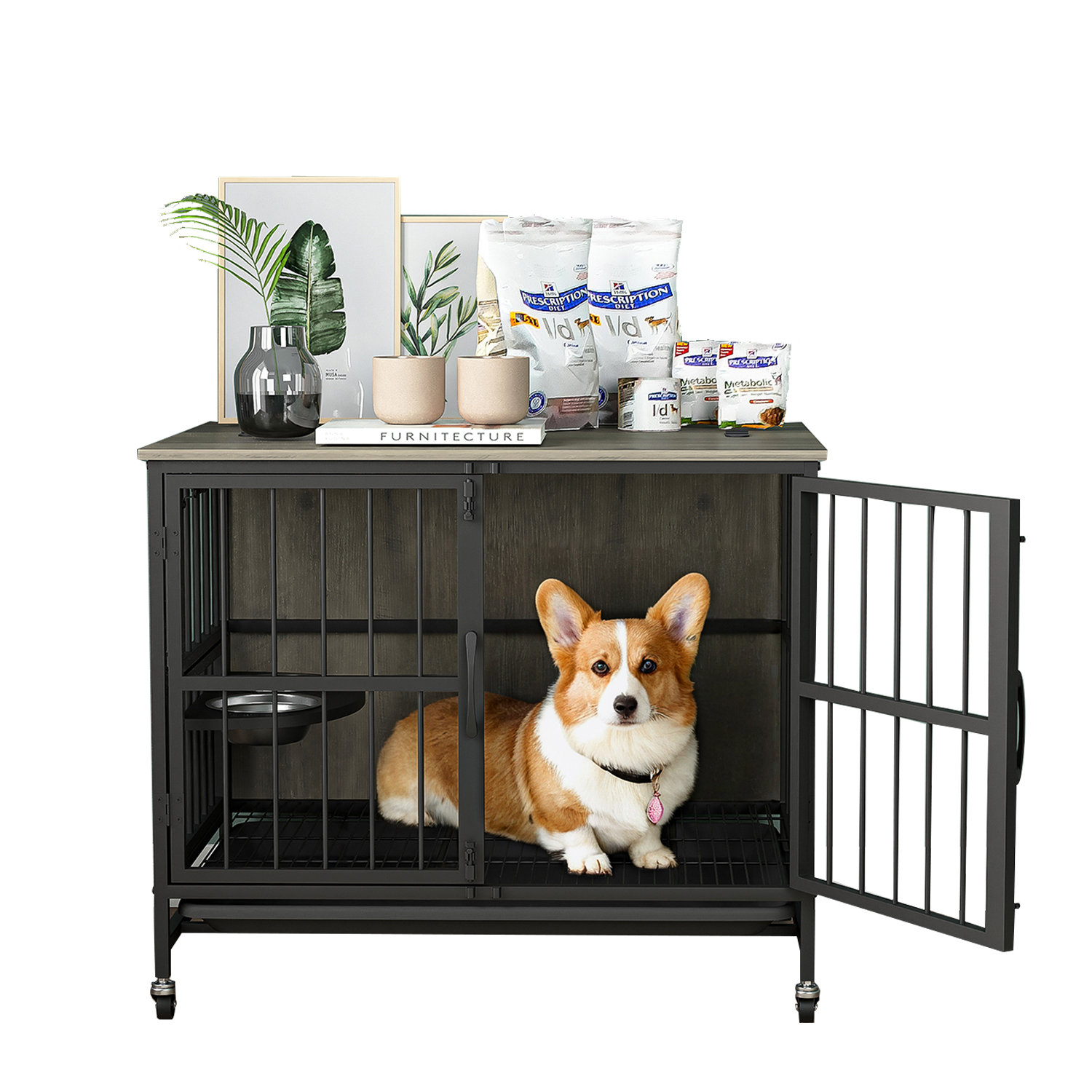 Tucker Murphy Pet™ Modern Kennel Dogs Room, Dog Crate Furniture With ...