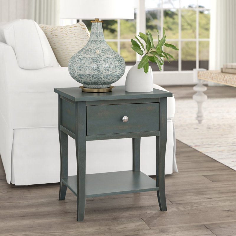 Gracie Oaks Evangelyne Solid Wood End Table with Storage "& Reviews ...