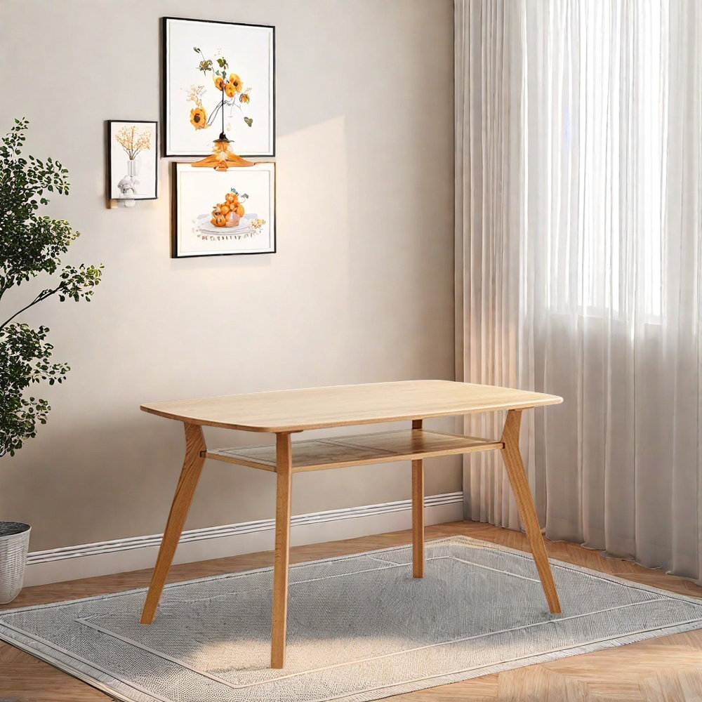George Oliver Simple Household Oak Double-layer Dining Table | Wayfair