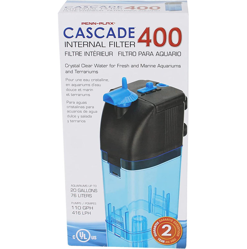 Penn Plax Cascade 400 Submersible Aquarium Filter Cleans Up to 20 ...