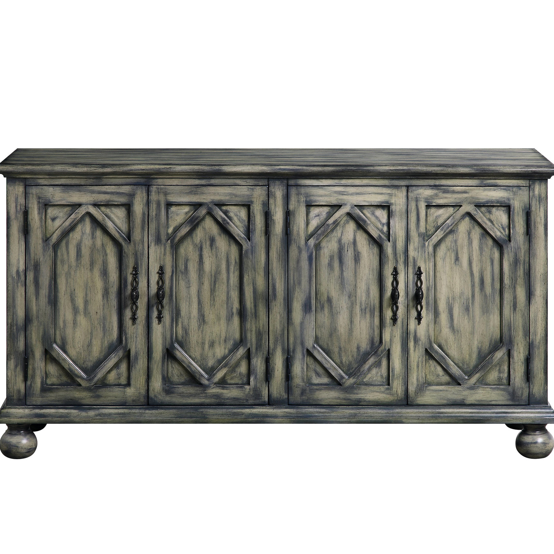 Latitude Run® Rustic Grey Console Unit - Versatile And Elegant Cabinet ...