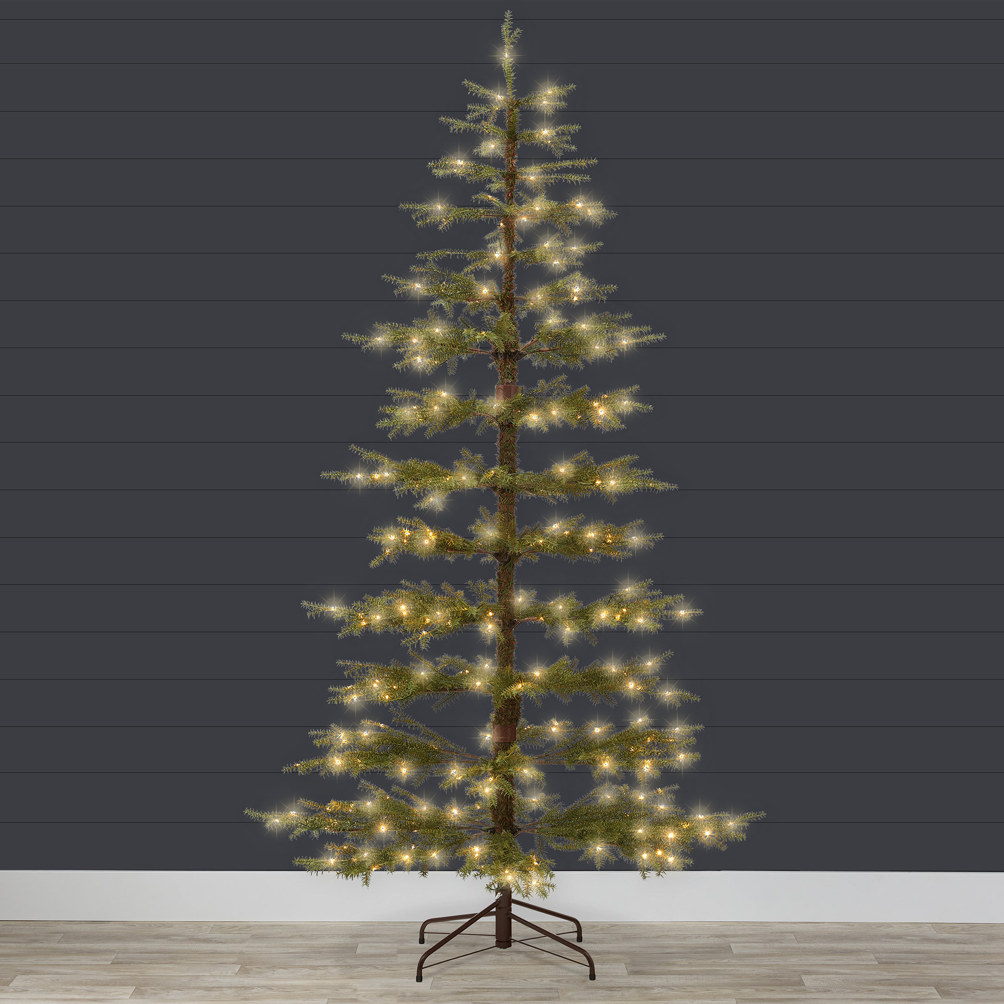 The Holiday Aisle® Pre-Lit Sparse Christmas Tree w/ 2-in-1 LED Lights ...