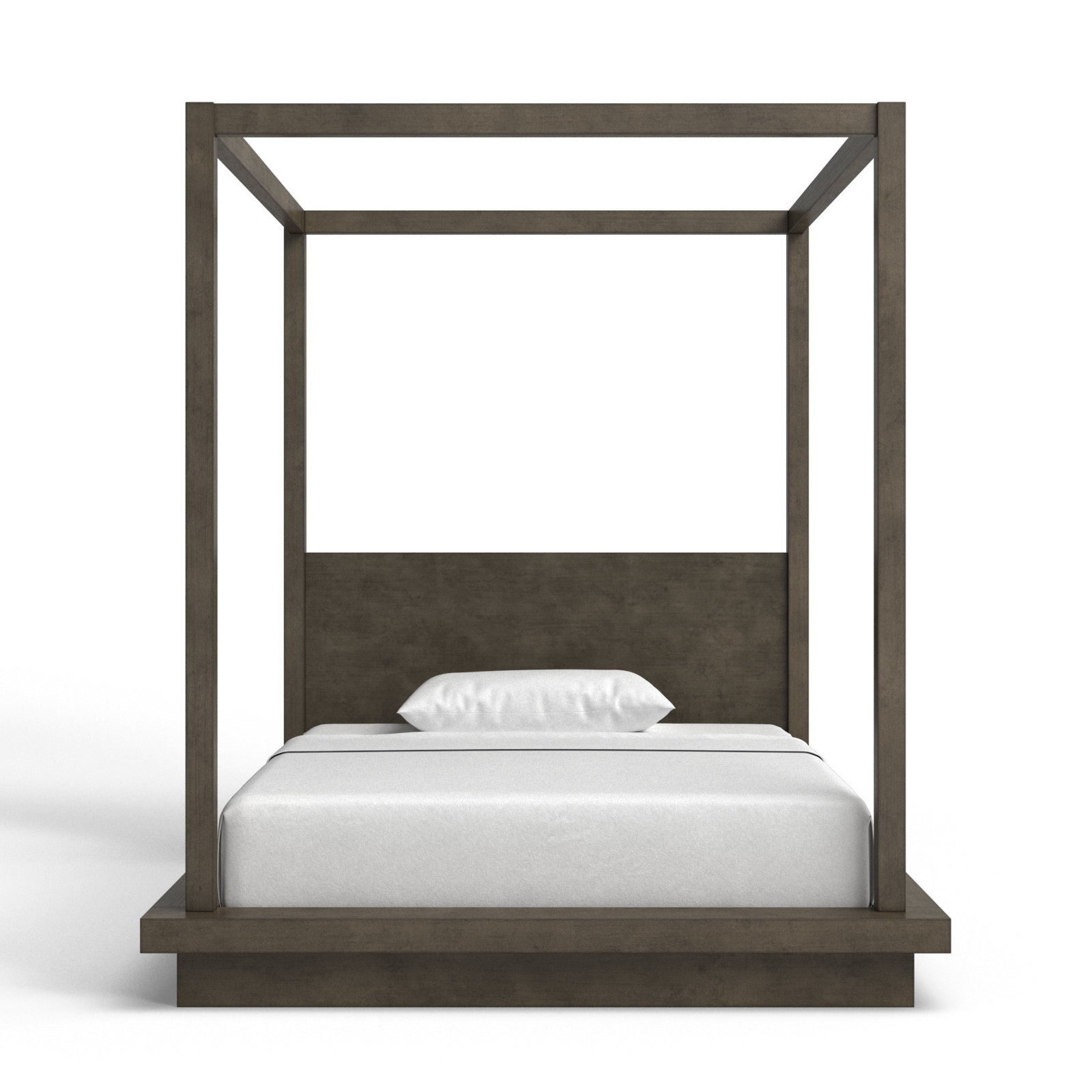 Joss & Main Brooks Solid Wood Low Profile Canopy Bed & Reviews | Wayfair
