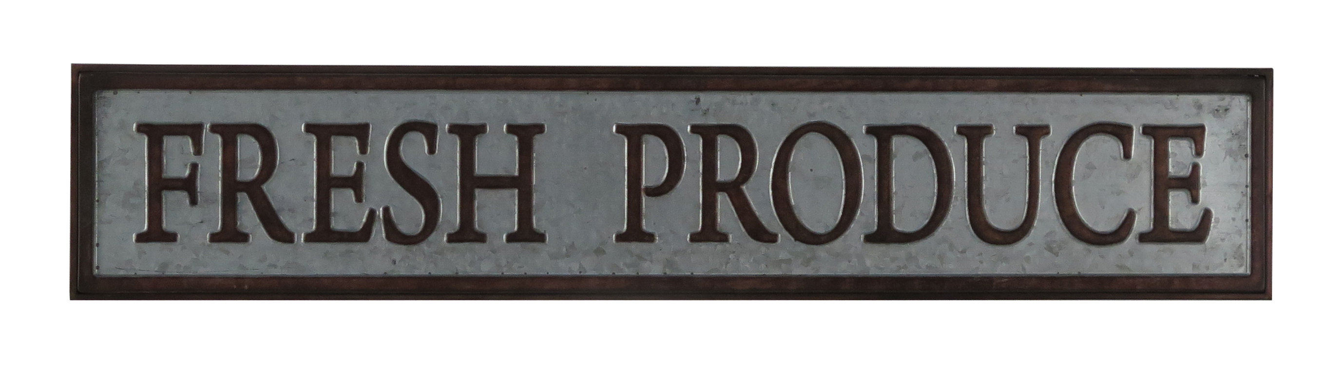 Gracie Oaks Horizontal Galvanized Fresh Produce Wall Décor | Wayfair