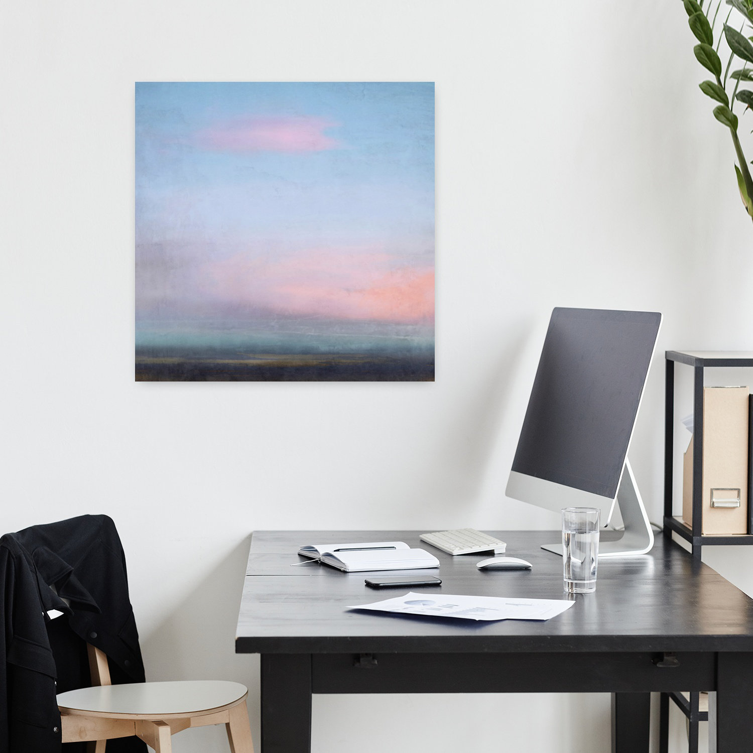 Red Barrel Studio® Dusk Abstract Contemporary Landscape Nature Art ...